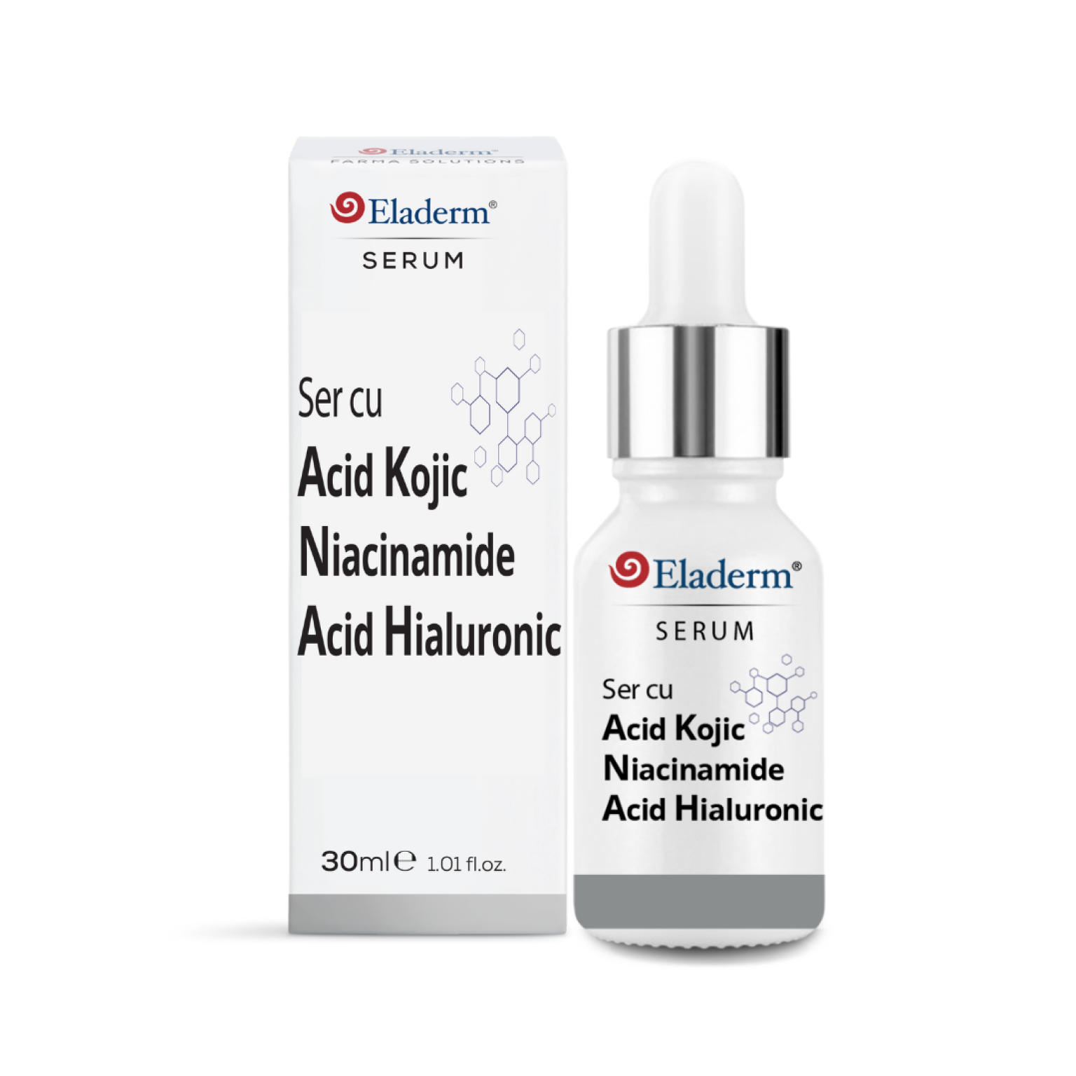 Eladerm Ser cu Acid Kojic, Niacinamide si Acid Hialuronic Review si Pareri